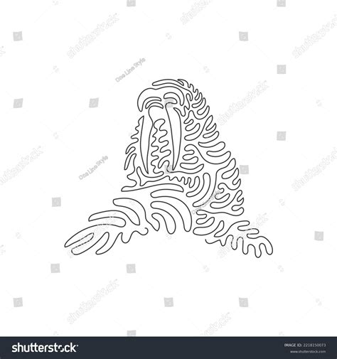 Continuous One Curve Line Drawing Large Stock Vector Royalty Free