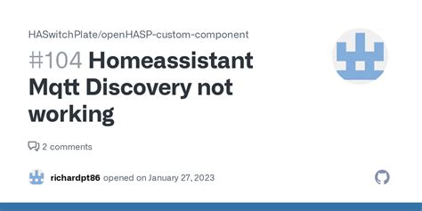 Homeassistant Mqtt Discovery Not Working · Issue 104 · Haswitchplate