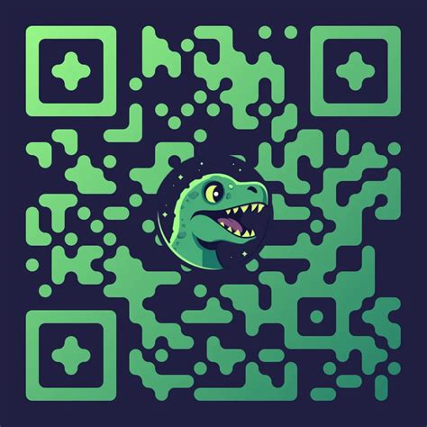恐龍貼紙 qr code 設計 免費範例