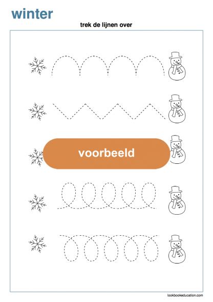 Werkblad Schrijfpatroon Winter LookbookEducation Nl