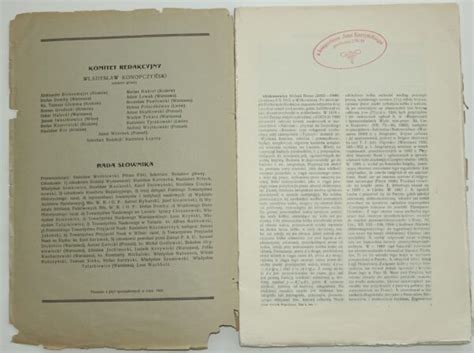 Polski Słownik Biograficzny TOM I 1 zeszyt 1 Muzeum Dom Rodziny Pileckich