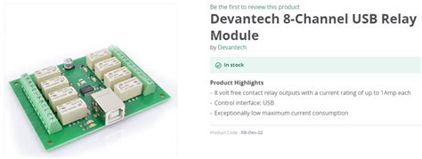Devantech 8 Channel 16A USB Relay Module Questions Community Synthiam