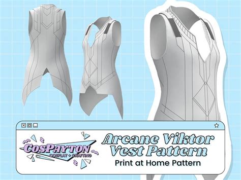 The Viktor Vest Pdf Cosplay Pattern Arcane Inspired Printable Costume