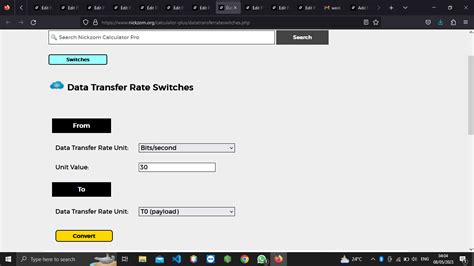 How To Convert Bitssecond To T0 Payload Data Transfer Rate Units