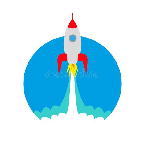Launch Of A Space Rocket Ship Icon Stock Vector Illustration Of Immense Ship 113438449