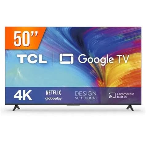 Smart TV LED 50" Google TV UHD 4K TCL 50P635 com Comando de Voz HDR 3 ...