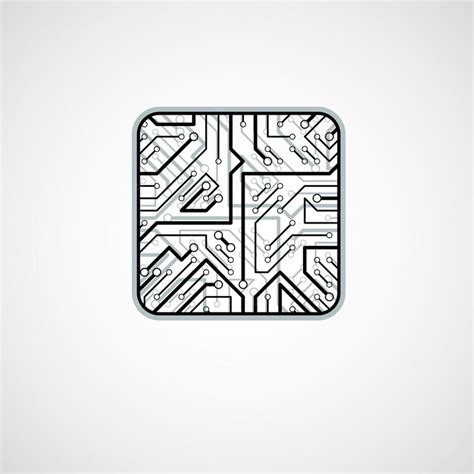 Premium Vector Vector Technology Cpu Design With Square Microprocessor Scheme Computer