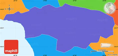 Political Simple Map Of Añasco