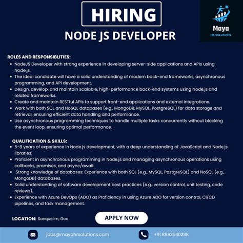 🚀 Were Hiring Node Js Developer 💻 If Youre A Problem Solver With A