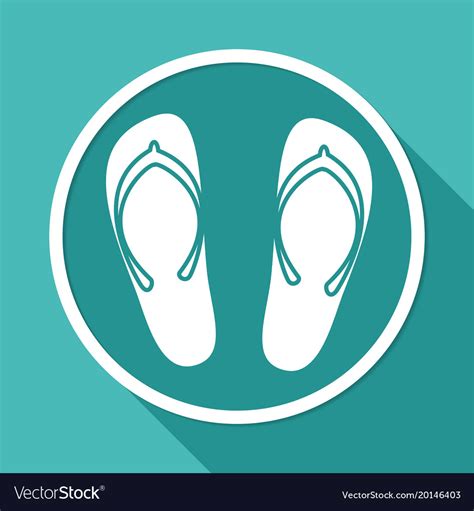 Beach Slippers Royalty Free Vector Image Vectorstock