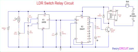 Ldr Switch Relay Circuit