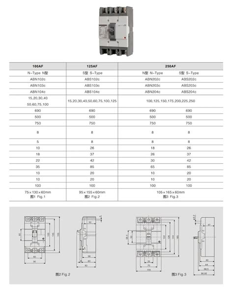 Abe 403b MCCB Moulded Case Circuit Breaker 400A 350A 300A 250A
