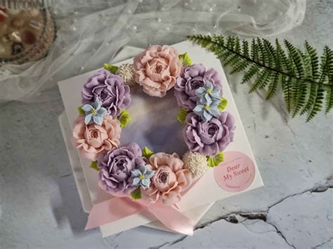 [인천송도] 앙금플라워 떡케이크 작약리스 솜씨당