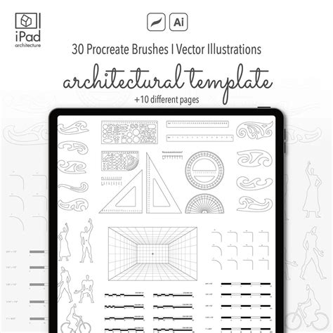 Procreate Architectural Template Brushset And Illustrations Toffu Co