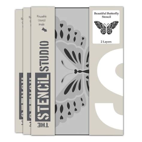 Buy Wholesale Beautiful Butterfly Stencil 2 Layer Stencil