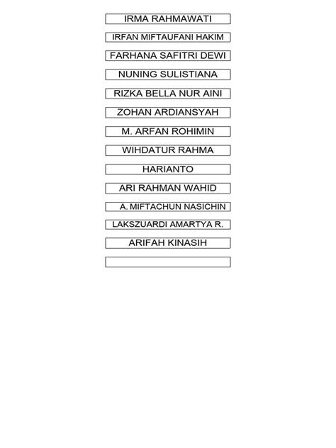Tempelan Nama Pdf