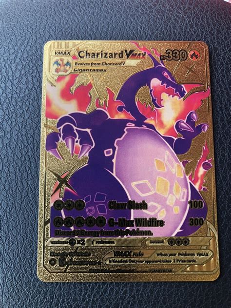 Mavin Shiny Charizard Vmax Gold Metal Card
