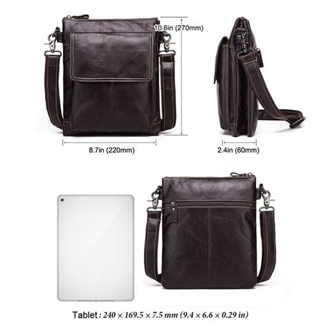 Humerpaul Men Crossbody Bag Retro Simple Backpack Leather Shoulder Bag
