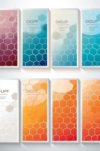 Vector Templates For Cover Or Brochure With Abstract Hexagons Pattern Premium Ai Generated Image