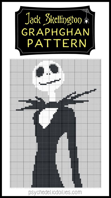 Jack Skellington Free Crochet Graph Pattern Psychedelic Doilies
