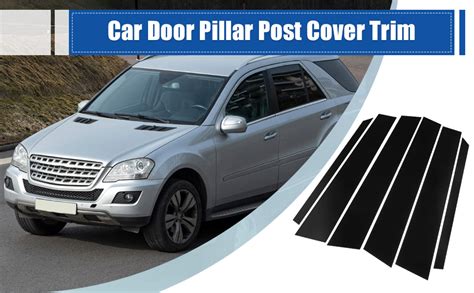 X Autohaux 1 Set Glossy Black Car Door Window Pillar Posts