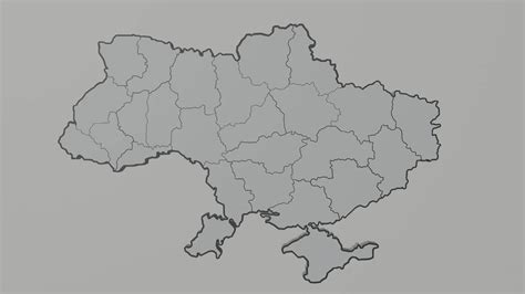 Political Map Of Ukraine D Model By Tykryk