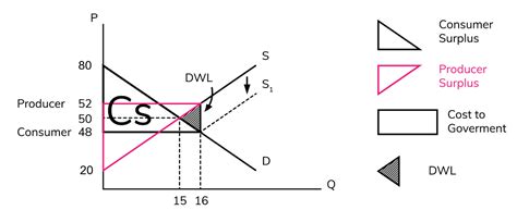Subsidy Graph Deadweight Loss