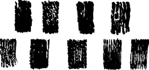 Hand Drawn Short Gold Thick Brush Vertical Line Vector Image