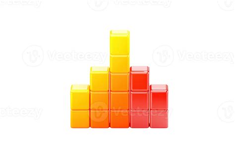 A Colorful Bar Graph Composed Of Stacked Blocks In Varying Heights And Colors Representing Data