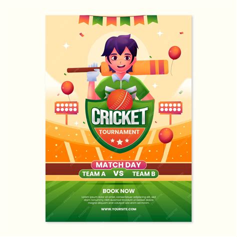 Premium Vector Cricket Poster Design Template
