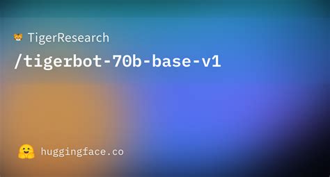 TigerResearch Tigerbot 70b Base At Main