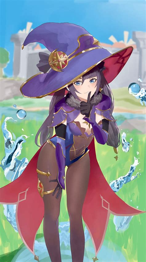 Mona Genshin Impact Drawn By Aremen Danbooru
