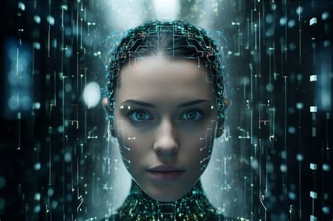 Premium Photo Robot Girl Matrix