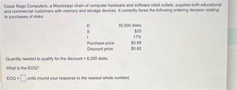 Solved Cesar Rego Computers A Mississippi Chain Of Computer