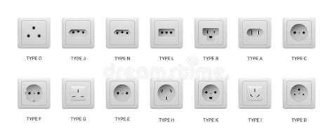 Power Sockets Types Electricity Stock Vector Illustration Of Light