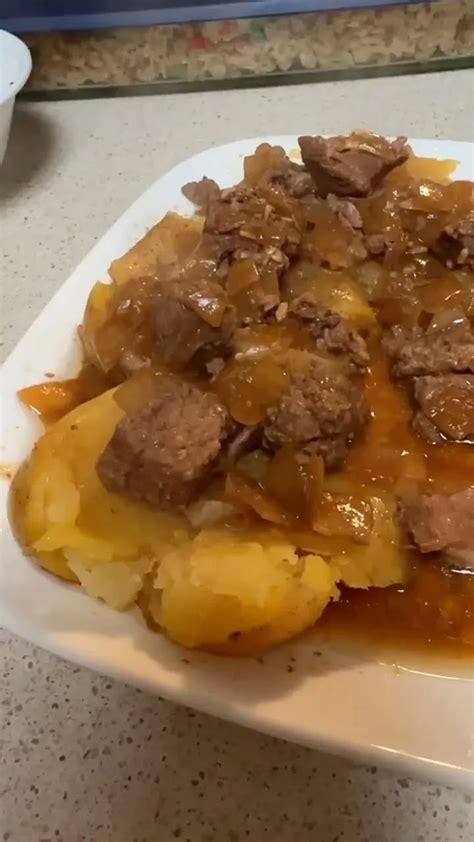 Crockpot Garlic Butter Beef And Potatoes Madison Loethen Recipe