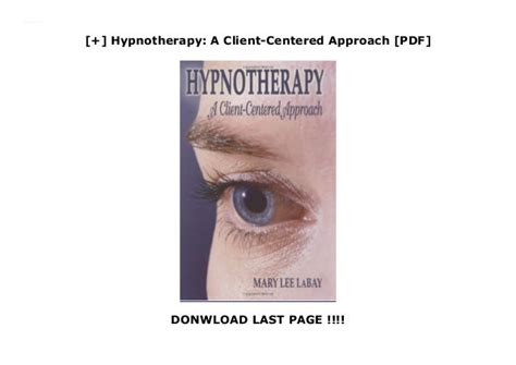 Hypnotherapy A Client Centered Approach [pdf]