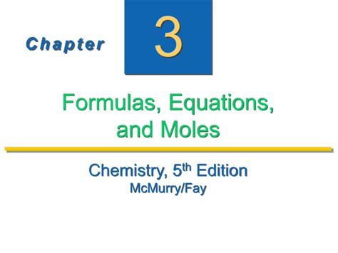 Powerpoint Presentation Formulas Equations And Moles