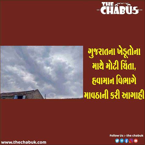 ગુજરાતના ખેડૂતોના માથે મોટી ચિંતા હવામાન વિભાગે માવઠાની કરી આગાહી