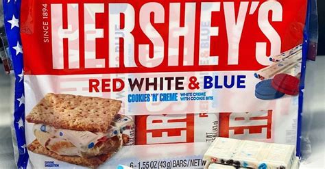 Hersheys Has A Cookies N Creme Bar Filled With Red White And Blue