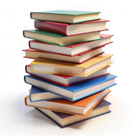 Book Stack Learning Knowledge Library Dictionary Education Concept On