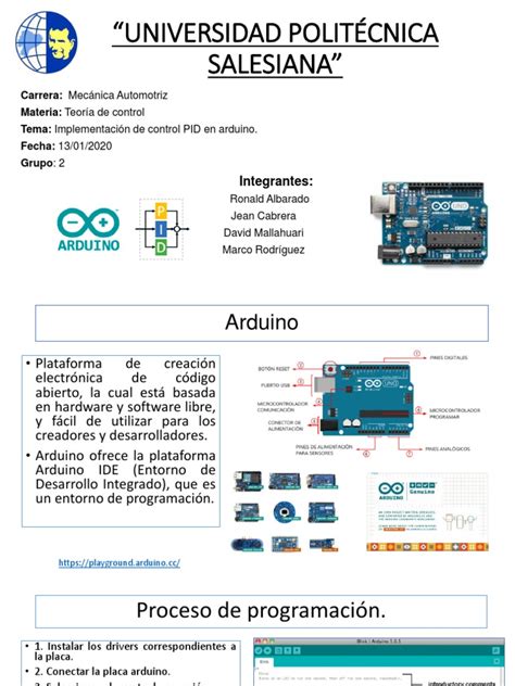 implementacion de pid en arduino pdf programación de computadoras