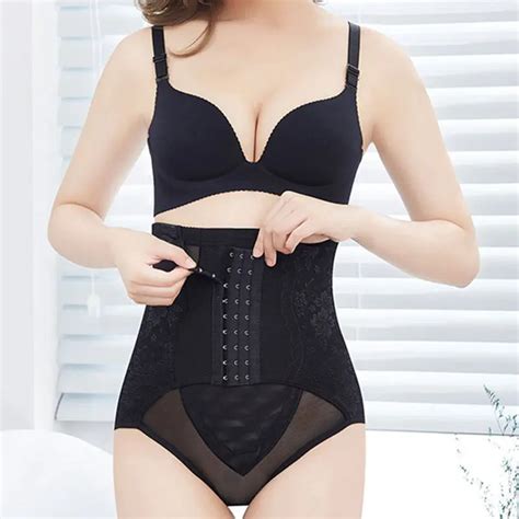 Women High Waist Tummy Control Panties Waist Body Reducing Shapers
