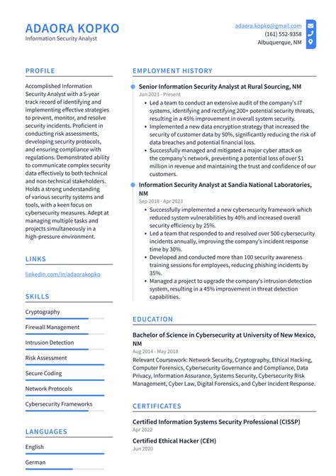 IBM Information Security Analyst Resume Examples ResumeCat