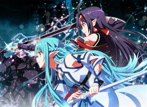 Girls Armor Black Hair Blue Eyes Blue Hair Headband Konno
