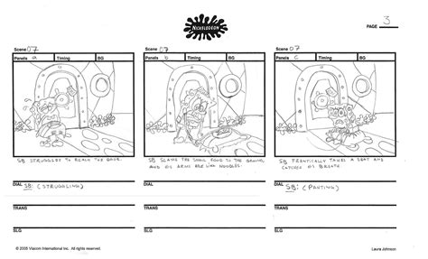 Laura K Johnson Spongebob Tv Storyboard