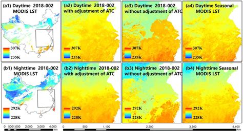 Comparisons Of Spatial Distributions Between LST Estimation With And