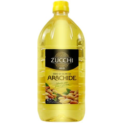 Zucchi花生油2l特级压榨厨房烹饪植物油炒菜家用食用油意大利进口虎窝淘