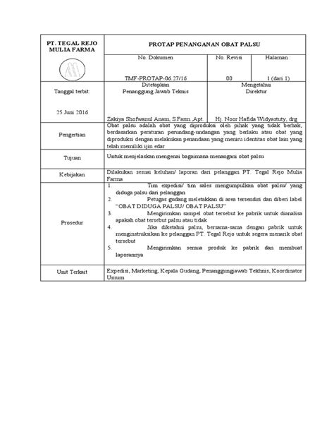 0627 Protap Penanganan Obat Palsu Pdf