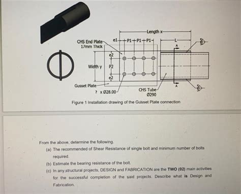 Solved A Flat Chs End Plate Is Connected To The Frame Via Chegg